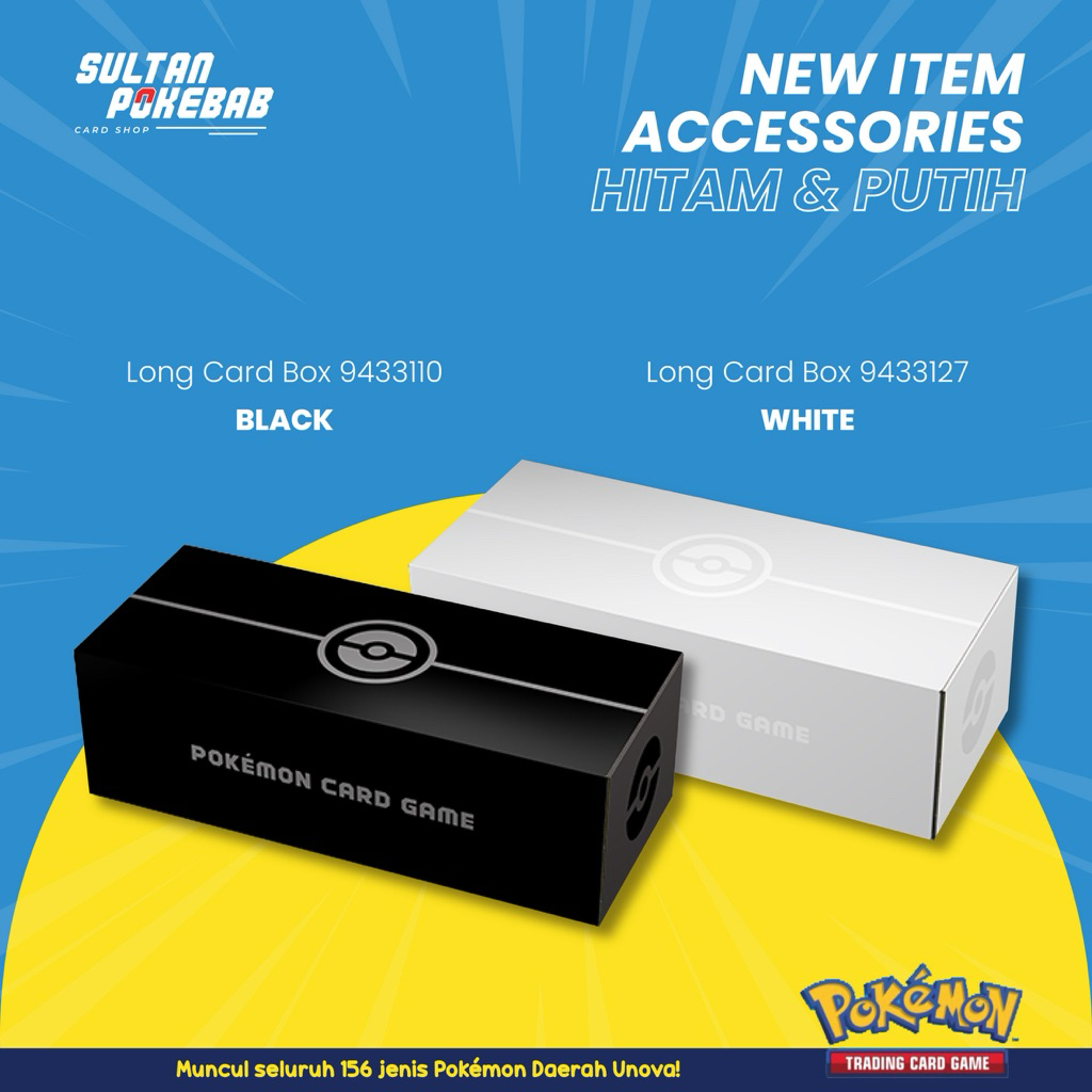 Jual LONG CARD BOX HITAM & PUTIH | DECK STORAGE BOX | POKEMON OFFICIAL ...