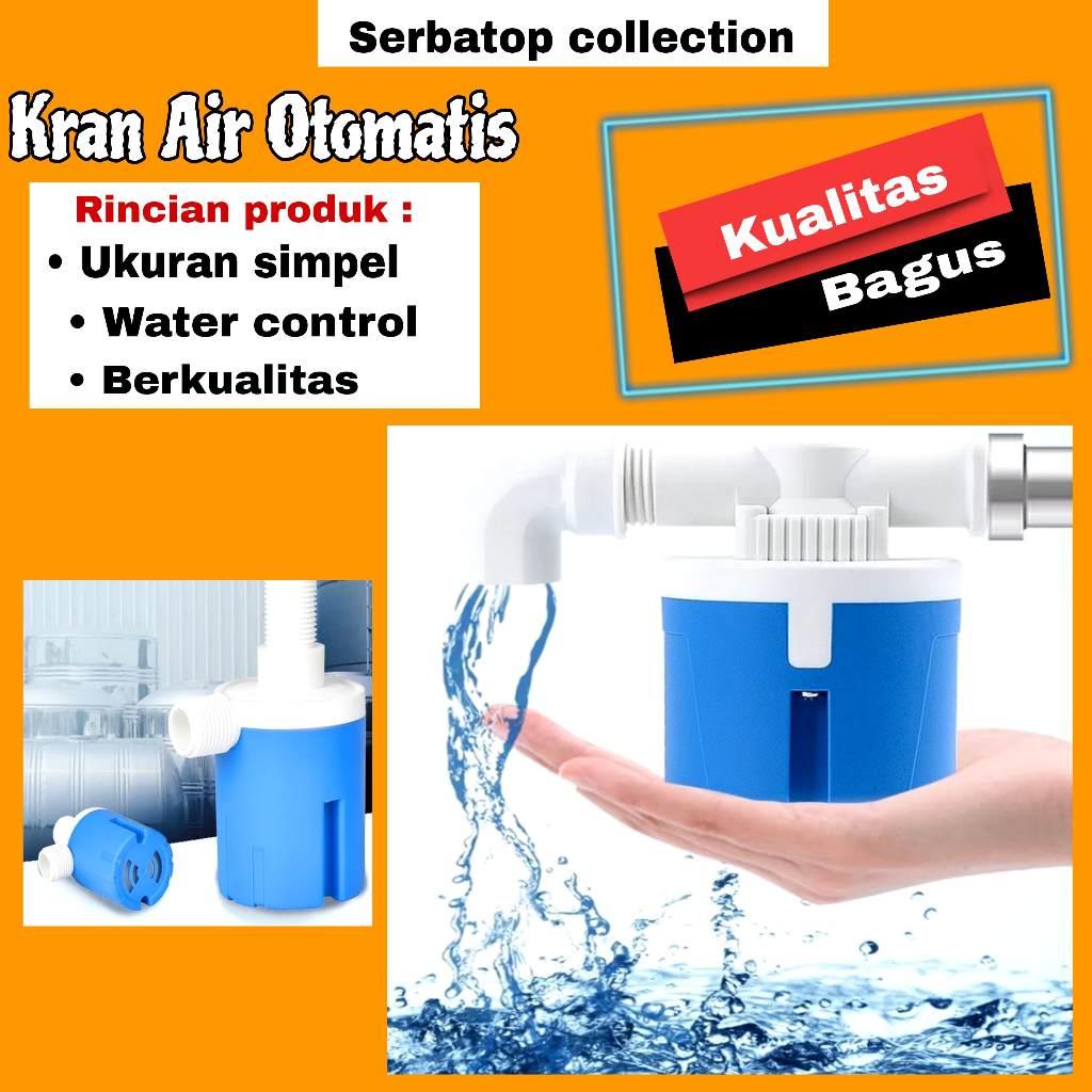 Jual Kran air otomatis pelampung Ukuran 1" 3/4" 1/2" inci inch kran ...