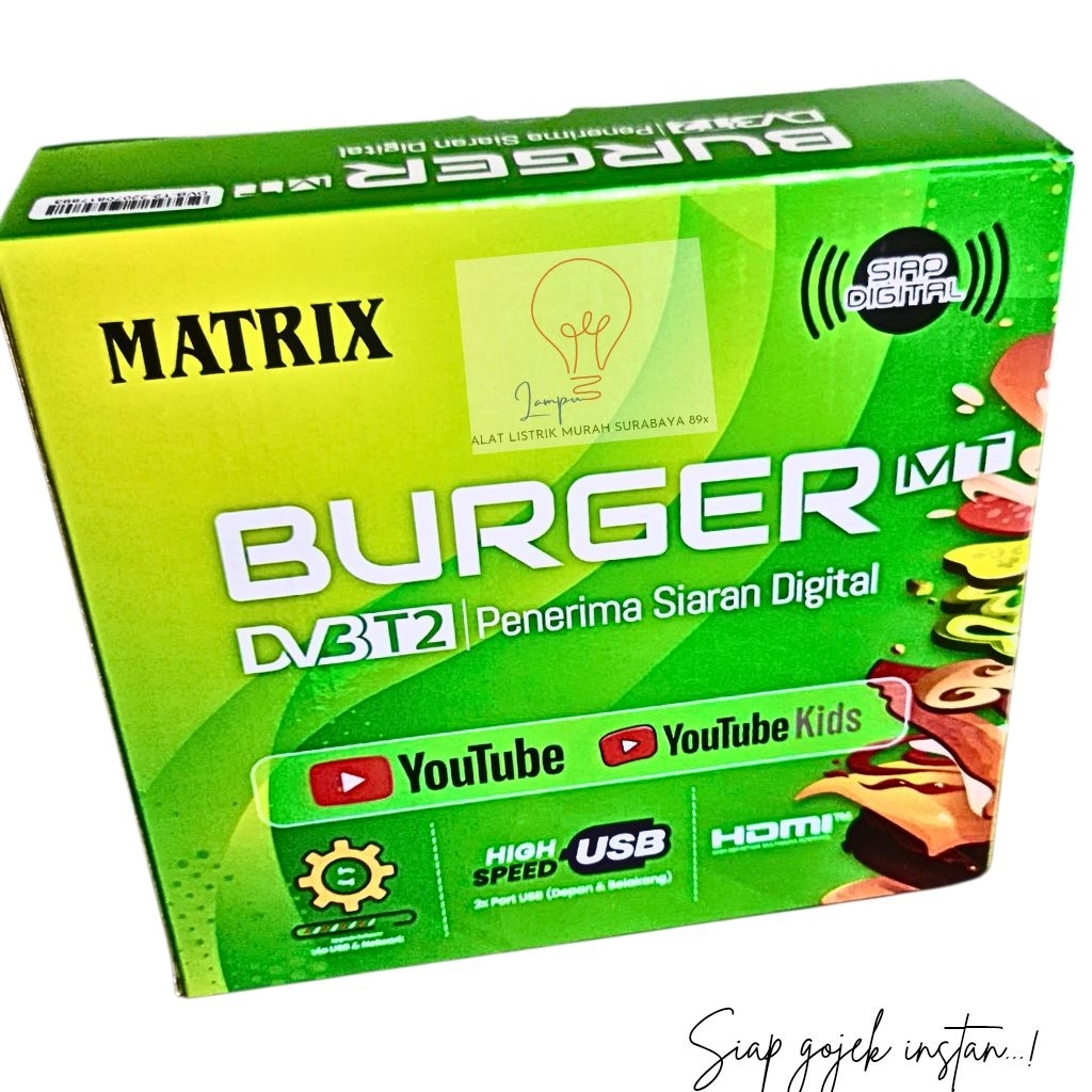 Jual MATRIX Set Top Box Burger Hijau DVB-T2 MT Bahan Besi Kuat Kokoh ...