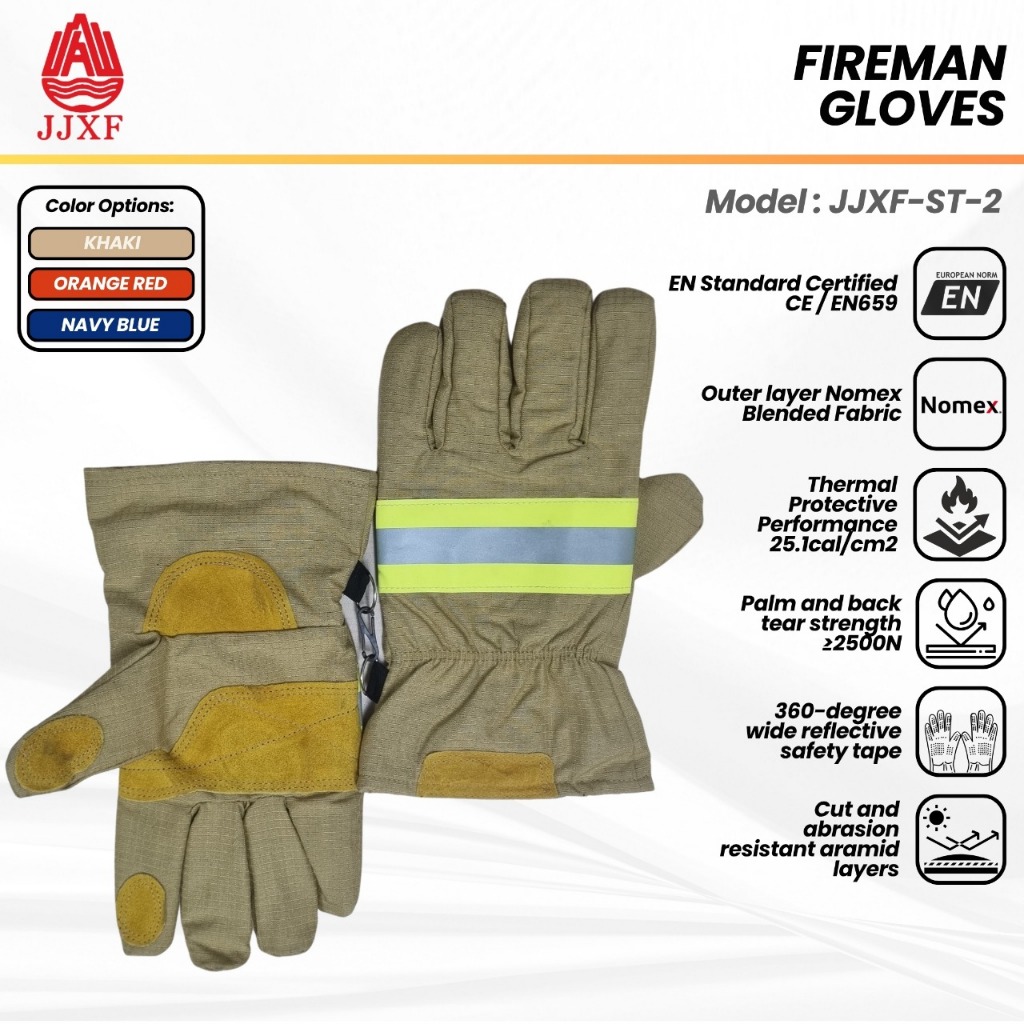 Jual Sarung Tangan Pemadam Anti Api Fireman Glove JJXF-ST-2 – Firefighter Gloves Safety | Shopee ...
