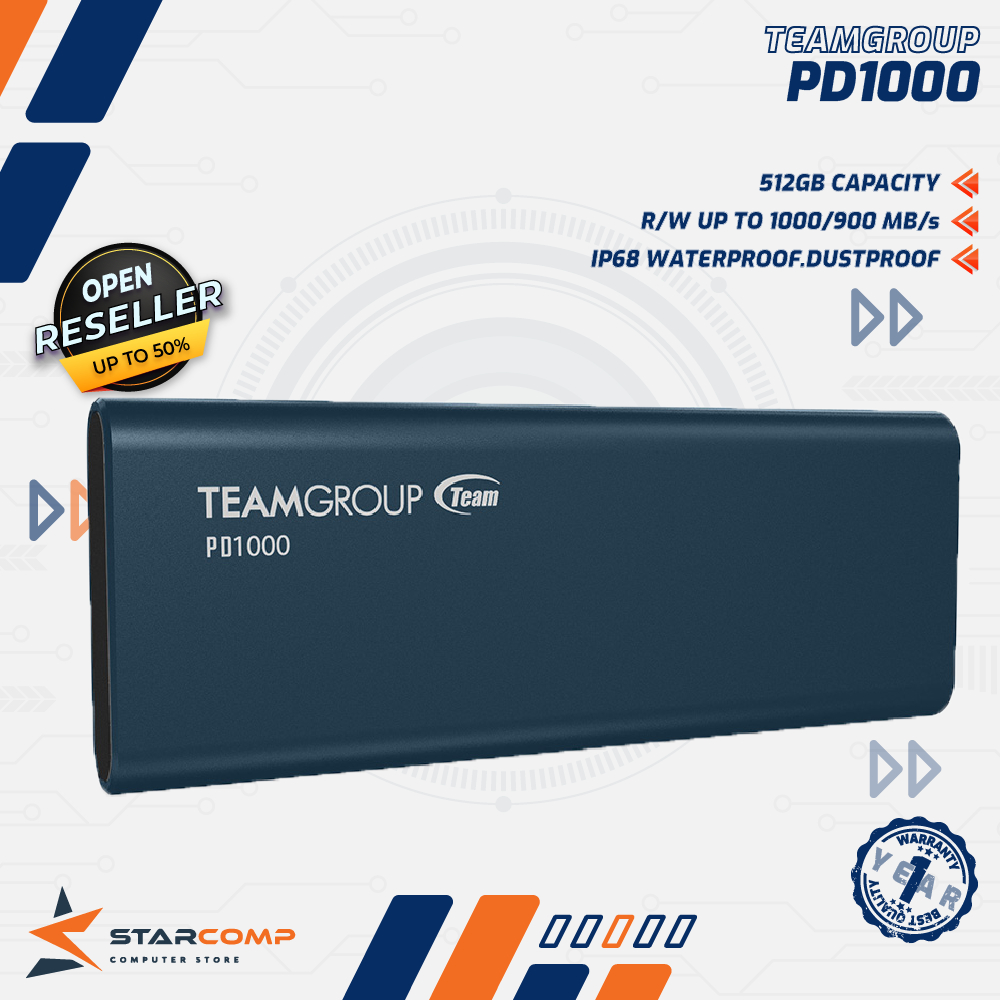 Jual TEAMGROUP PD1000 512GB Portable External Solid State Drive SSD PD ...