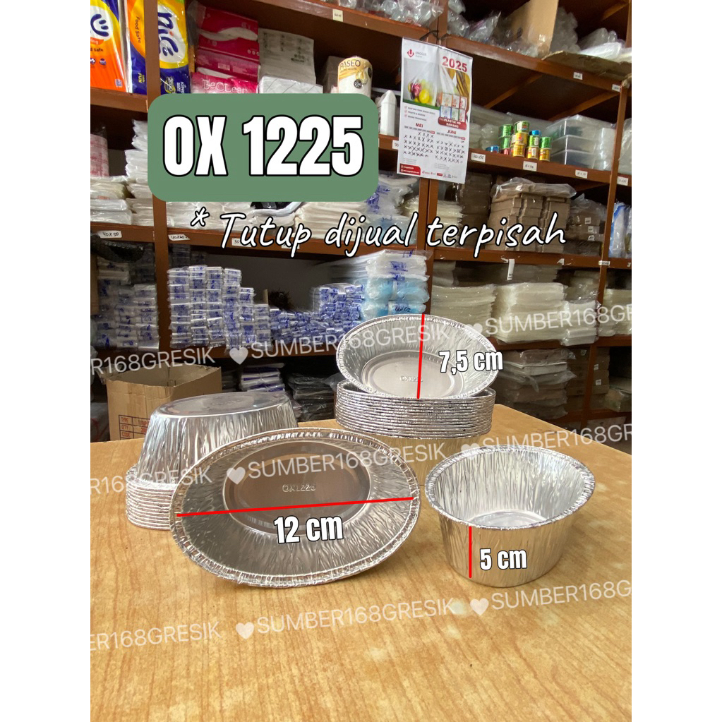 Jual [1 slop = 100pcs] ALTRAY OX 1225 | ALUMINIUM FOIL TRAY OX 1225 ...