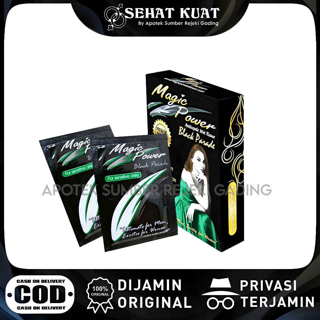Jual Magic Power Tissue Black Parade Original - Antiseptic Tissue - 1 ...