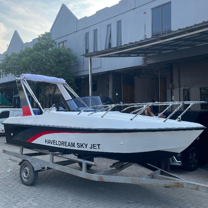Jual Perahu Speed Boat Fiberglass Patroli Mancing / Speedboat 5 dan 5.3 ...