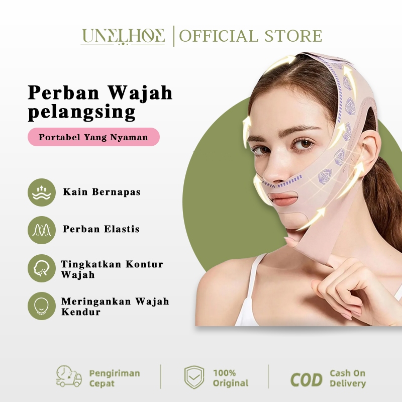 Jual UNELHOE Perban Pelangsing Wajah Sabuk Pengihil Double Chin Alat ...