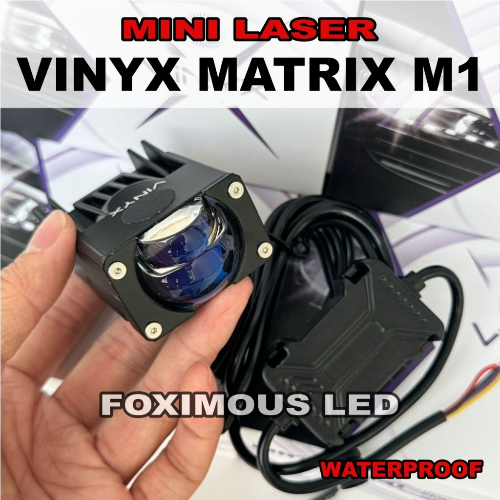 Jual Lampu Mini Laser Matrix M1 Vinyx Terbaru 1 inch Bluelens 40 Watt ...