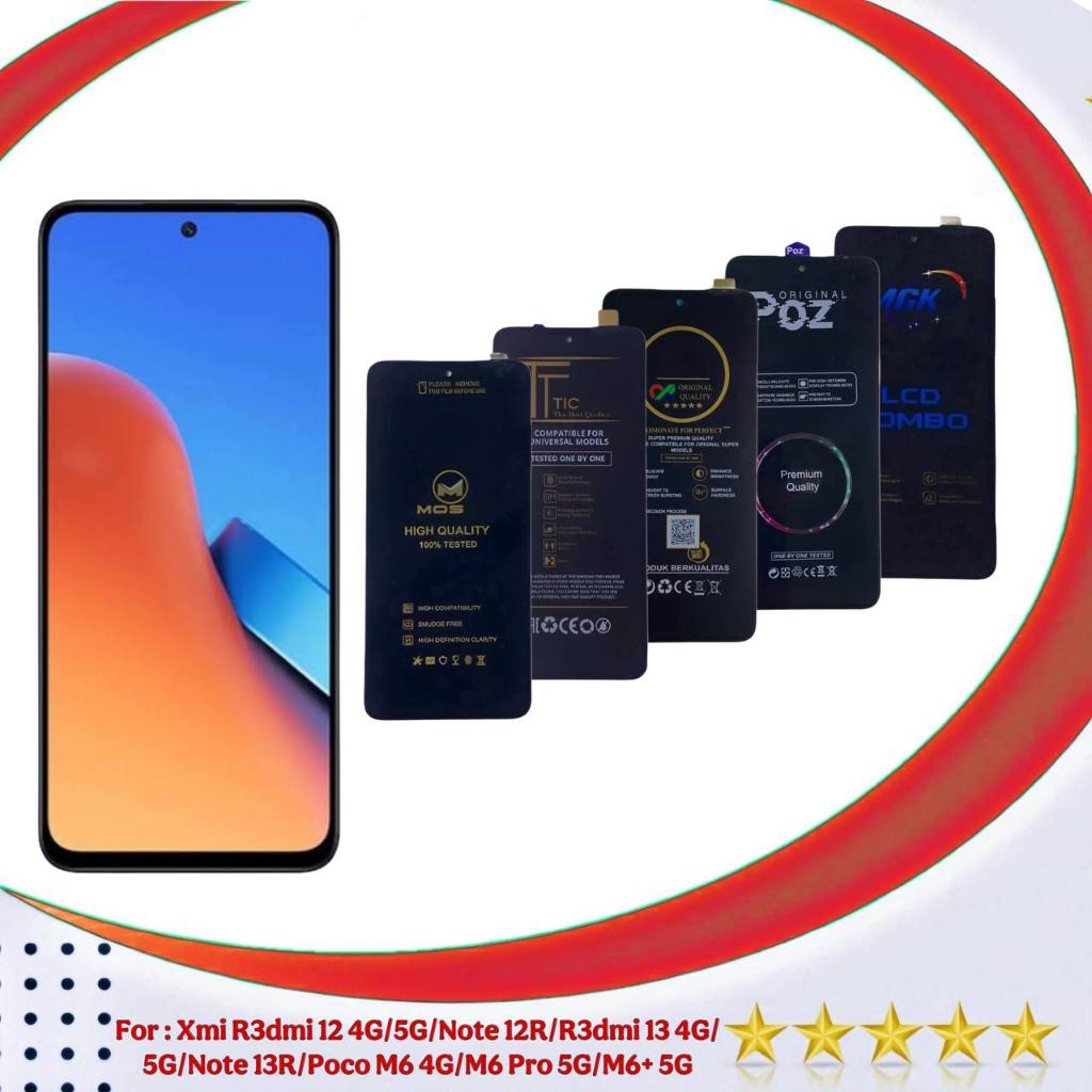 Jual LCD TOUCHSCREEN XMI R3DMI 12 4G/5G/NOTE 12R/R3DMI 13 4G/5G/NOTE 13R/P0C0 M6 4G/M6 PRO 5G/M6 ...