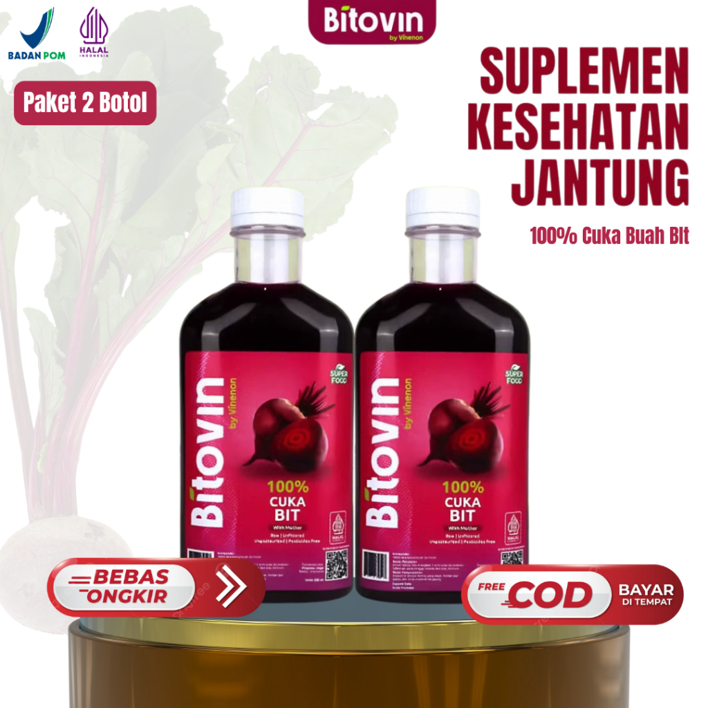 Jual BITOVIN PAKET 2 BOTOL - 100% Fermentesai Alami Buah Bit Atasi ...