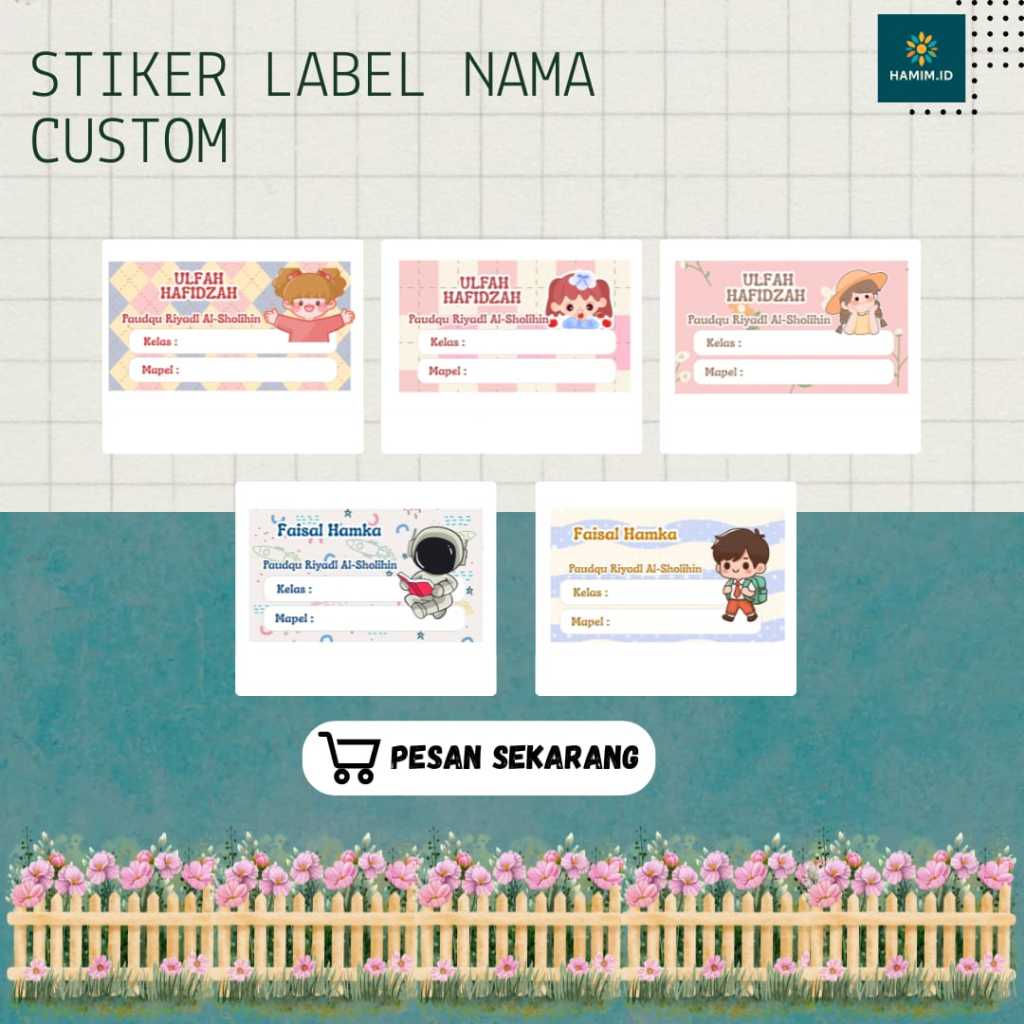 Jual STIKER LABEL NAMA | STIKER LABEL NAMA CUSTOM | STIKER LABEL GLOSSY ...