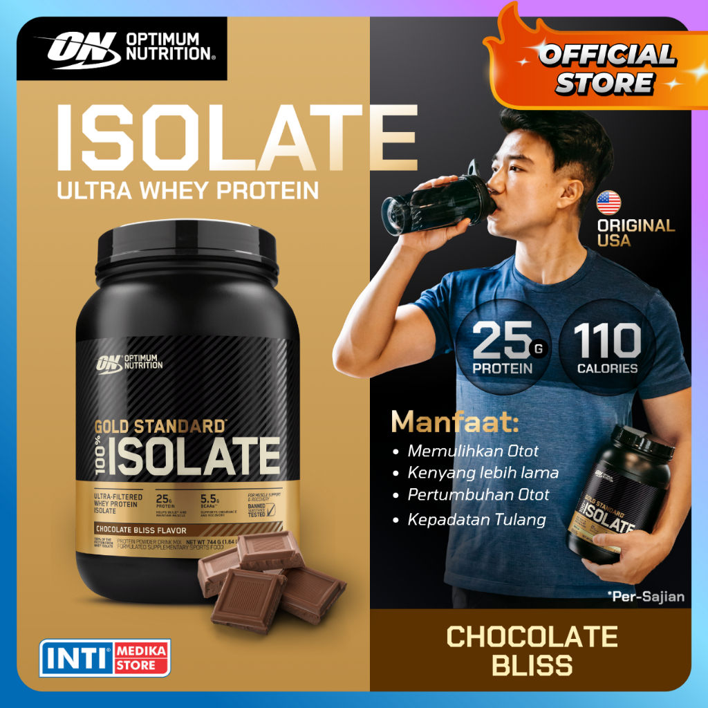 Jual ON - Gold Standard 100% ISOLATE for Muscle Support & Recovery ...