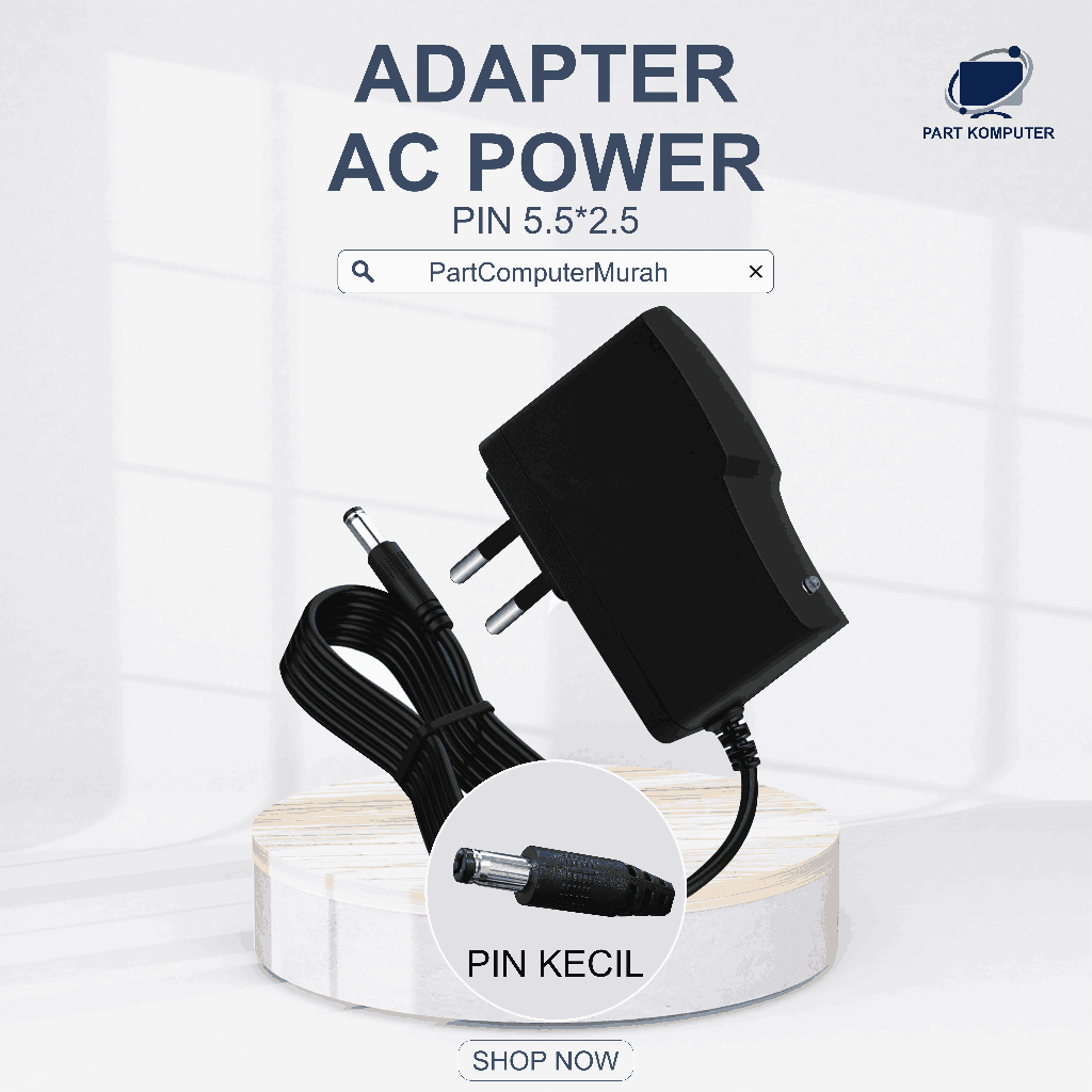 Jual Adaptor AC Power 12V 2A Colokan DC 5.5mm x 2.5mm Untuk CCTV/PSU ...