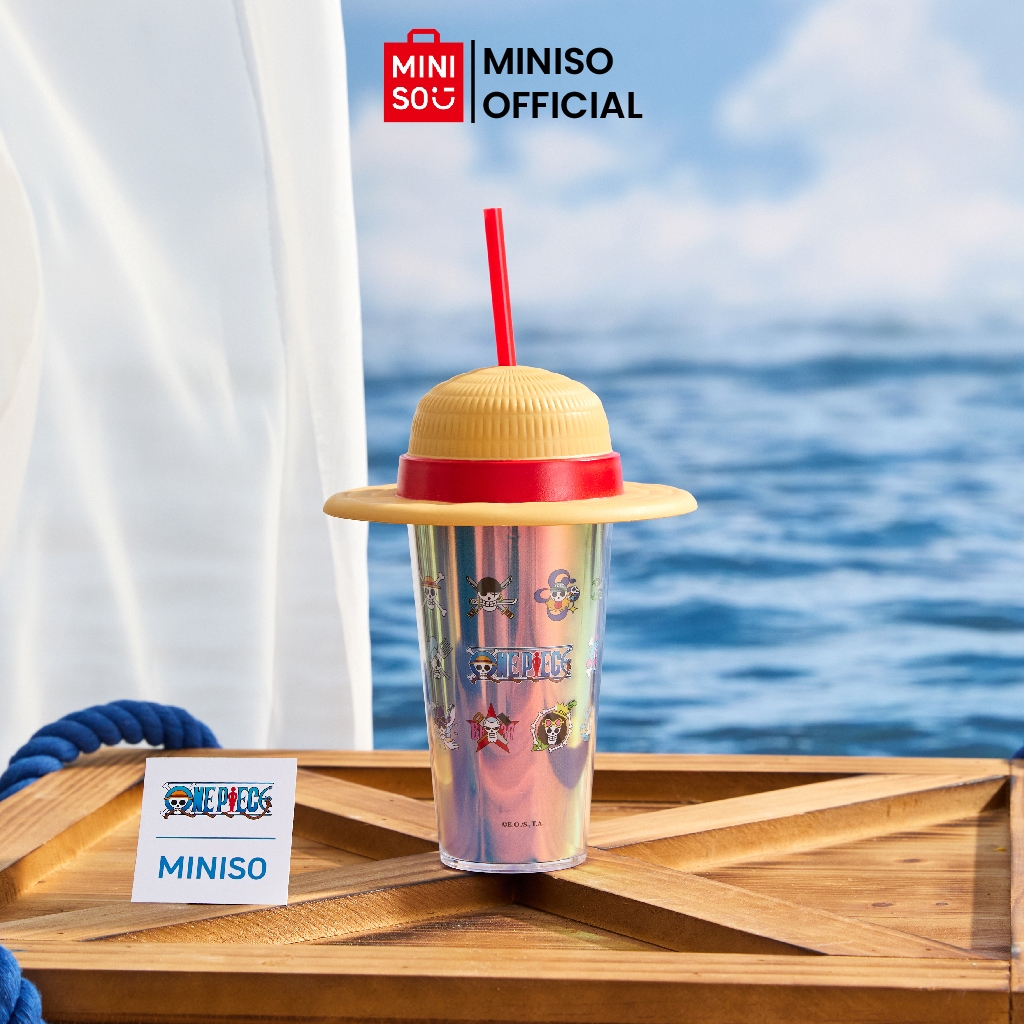 Jual MINISO x One Piece Double Wall Straw Bottle Botol Minum Dilengkapi ...