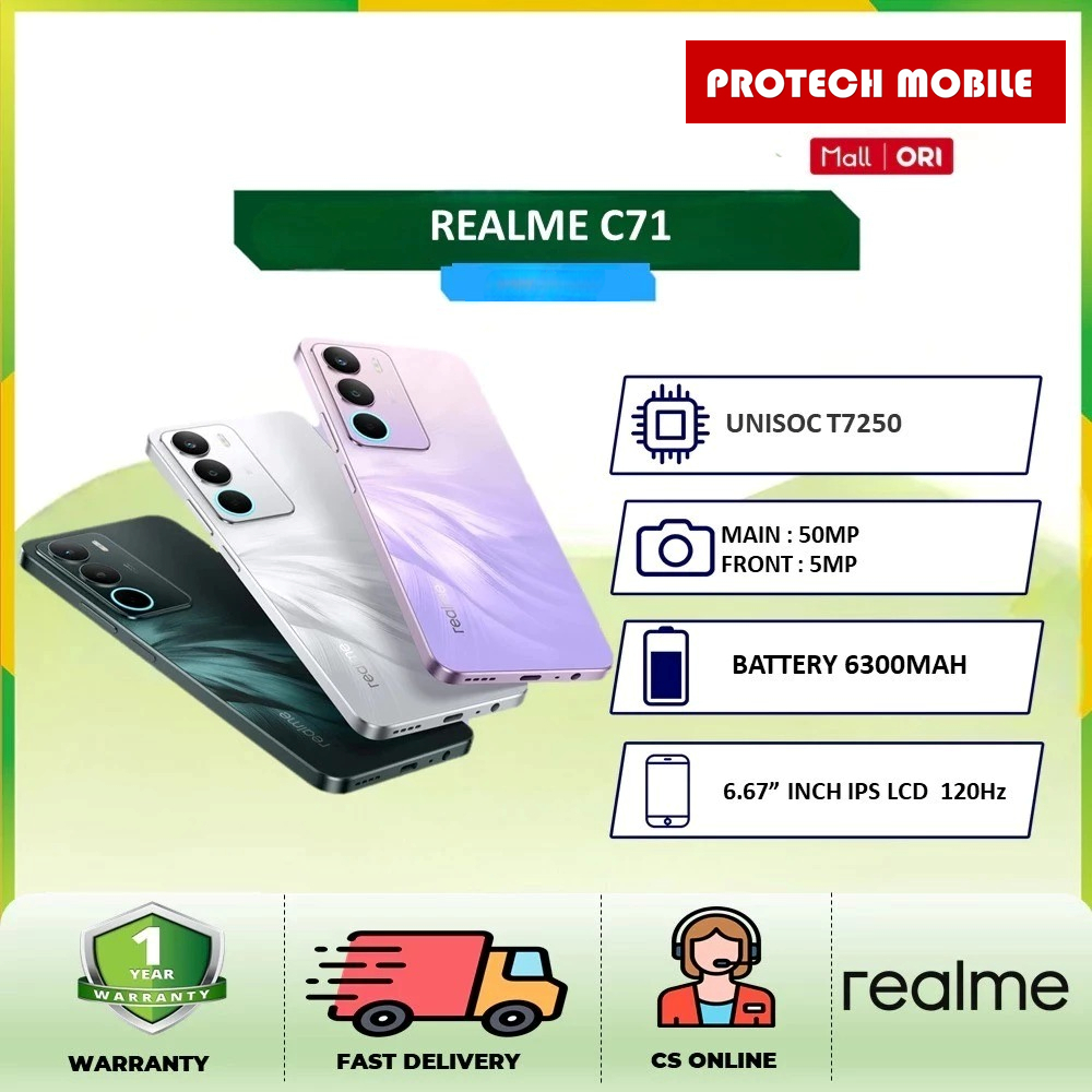 Jual REALME C71 8GB/128GB GARANSI RESMI NFC 45W FAST CHARGE 6.67" INCH ...