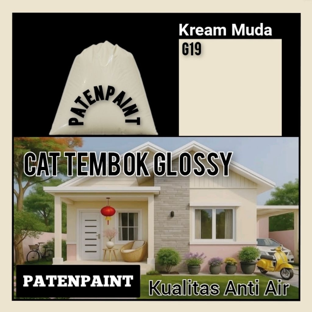Jual cat tembok glossy kream muda cat tembok mengkilap cat tembok anti ...