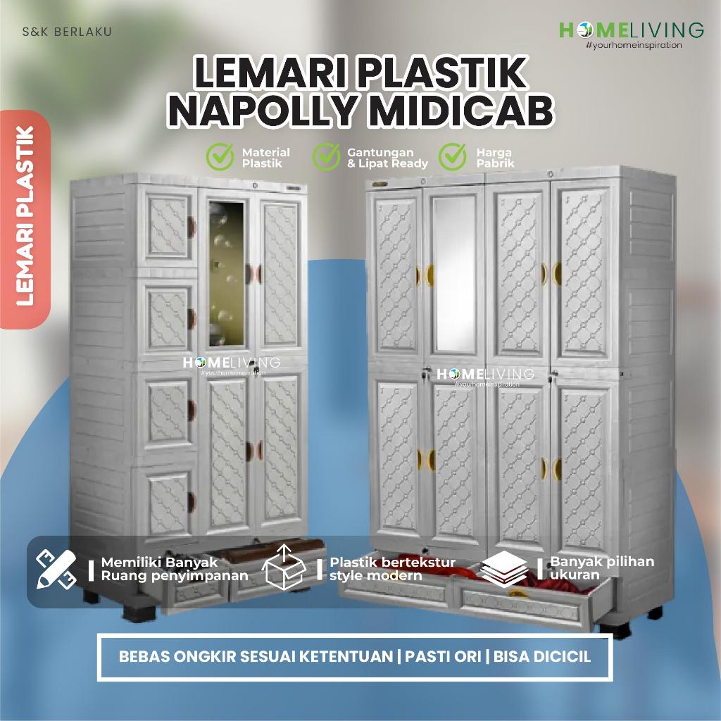 Jual HOMELIVING FURNITURE - NAPOLLY MIDICAB - LEMARI PAKAIAN PLASTIK ...