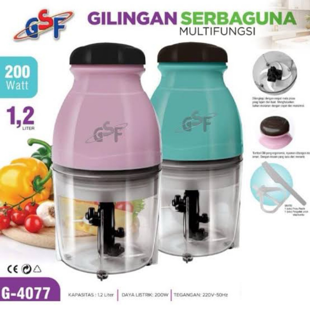 Jual GSF MINI BLENDER 1,2L / PENGGILING DAGING CHOPPER 4 MATA PISAU LOW WATT | Shopee Indonesia