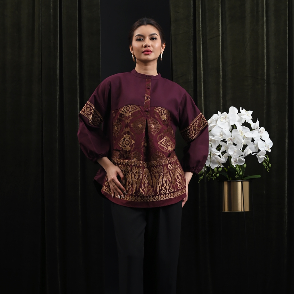 Jual NONA RARA - Monara Suksma T4380, Baju kerja batik blouse wanita ...