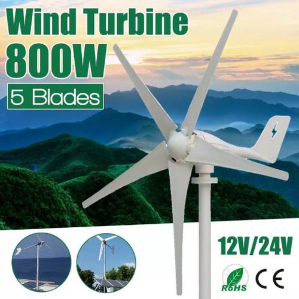 Jual Generator Pembangkit Listrik Tenaga Angin PLTB Wind Turbine 800W ...