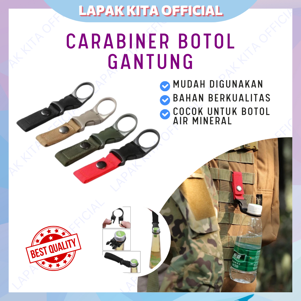 Jual Carabiner air camping gantungan botol air minum untuk pendakian ...