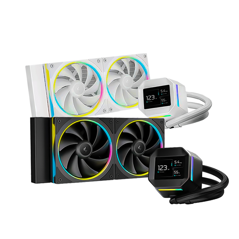 Jual Deepcool LM240 ARGB Display Screen 240mm Liquid CPU Cooler - Black ...