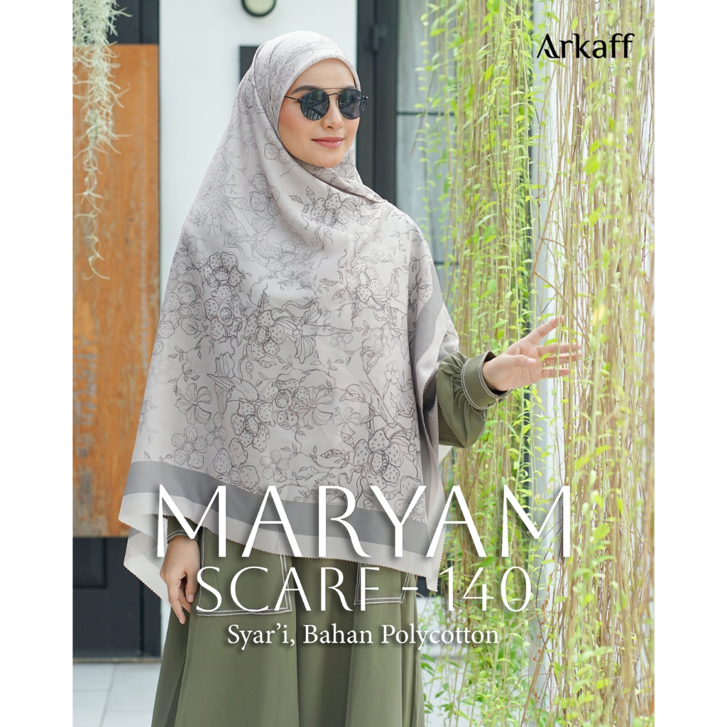 Jual Hijab Syari 140 Corak ARKAFF - Maryam Scarf Poly Cotton | Jilbab ...