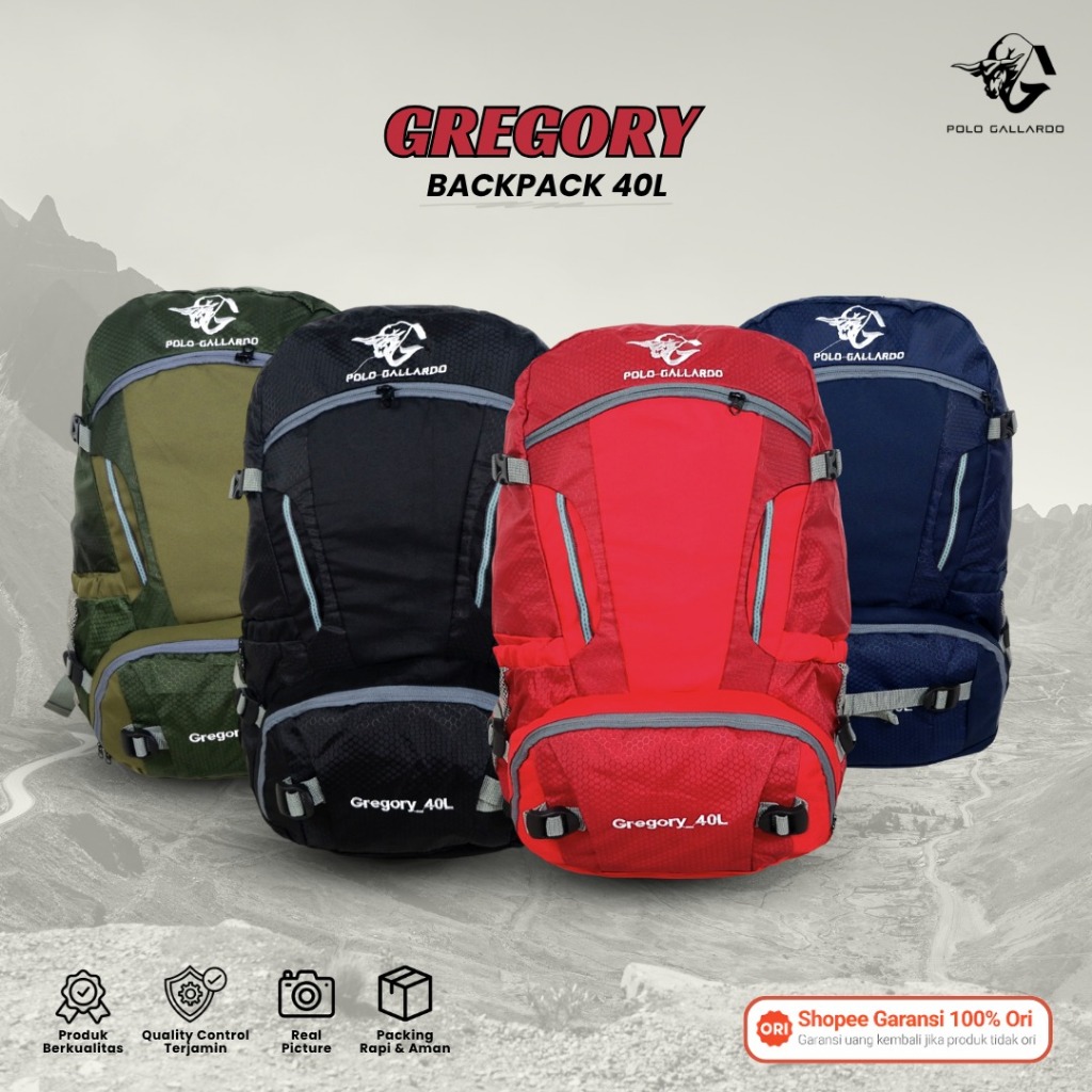 Jual Tas Carrier 40 Liter Polo Gallardo CGBST05 Ransel Gunung Backpack ...
