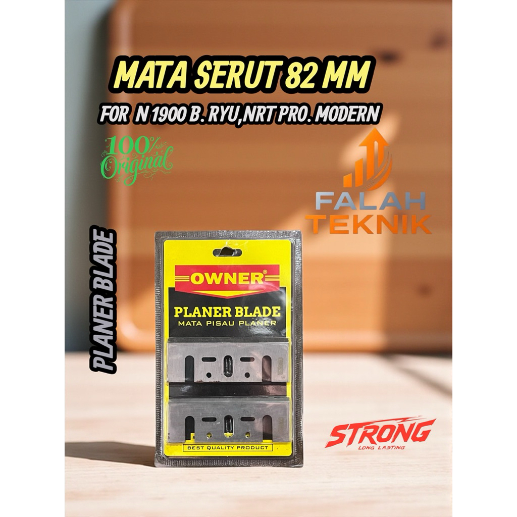 Jual Mata mesin Serut Kayu Planer Blade OWNER Mata Ketam Sugu 82MM ...