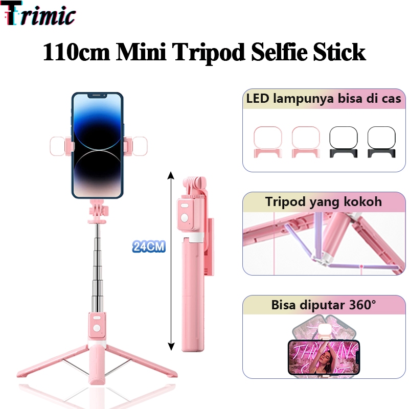 Jual Trimic 110cm Tongsis Tripod 3 In 1 Bluetooth Remote Mini Tongsis ...