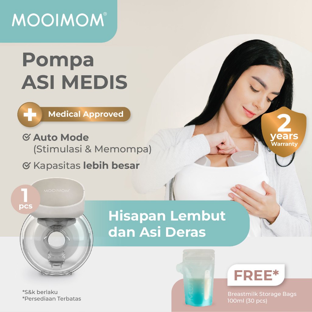 Jual [GRATIS KANTONG ASI] MOOIMOM M2 Pro Pompa Asi Elektrik / Handsfree Breast Pump Portable ...