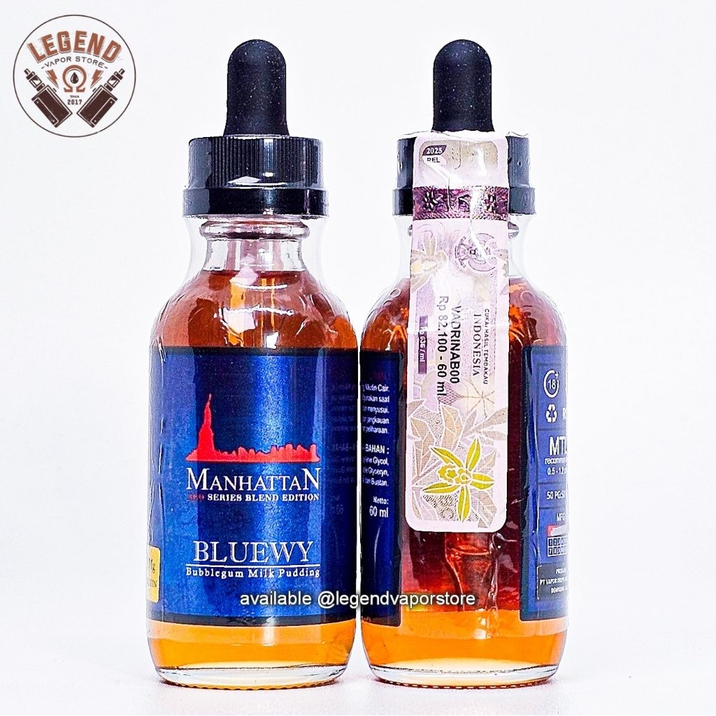 Jual FREEBASE - LIQUID MANHATTAN BLUEWY Bubblegum Milky Pudding 60ML ...