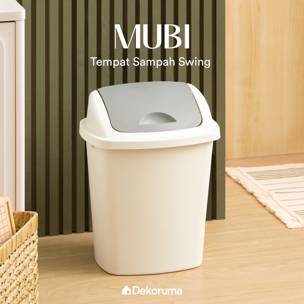 Jual Dekoruma MUBI Tempat Sampah Plastik Tutup Ayun / Tong Sampah Swing 25L | Shopee Indonesia
