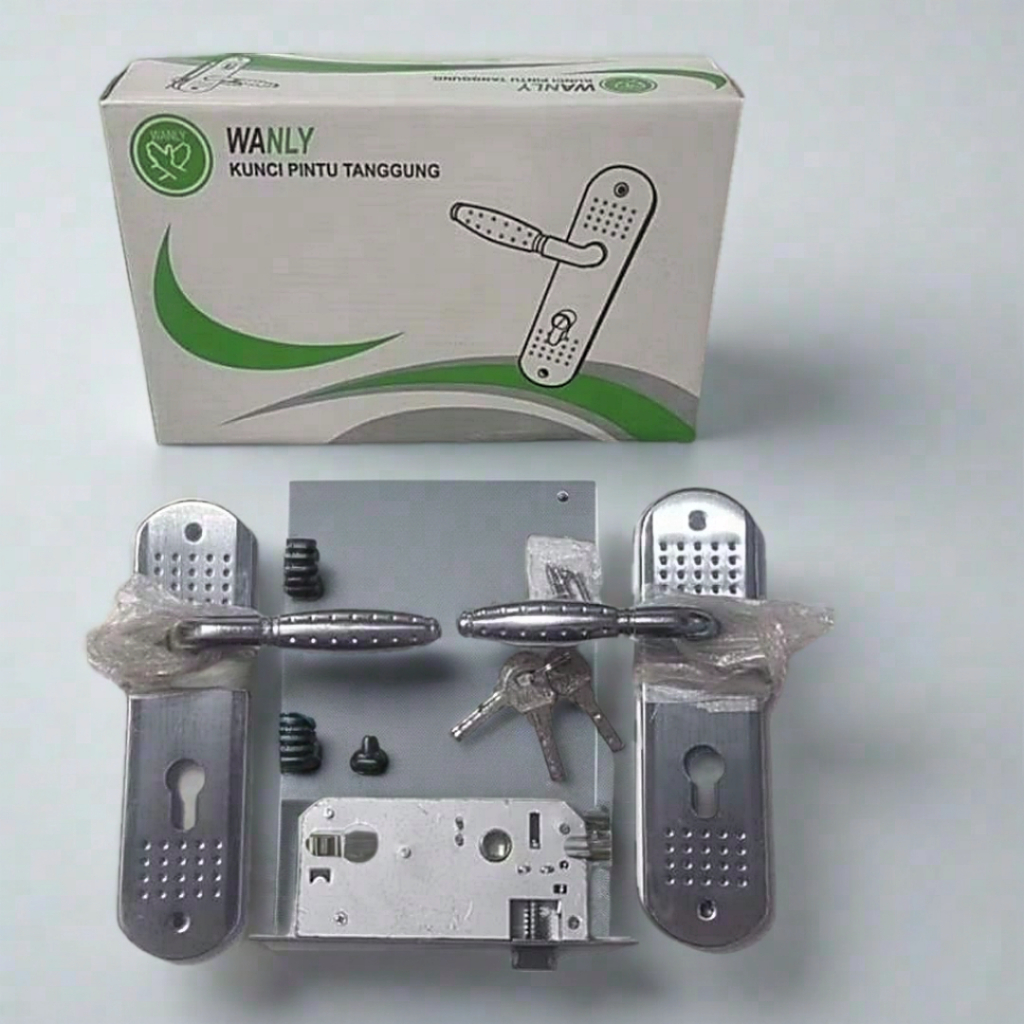 Jual Kunci Pintu Tanggung Wanly - Handle Pintu Set Lengkap Gagang ...