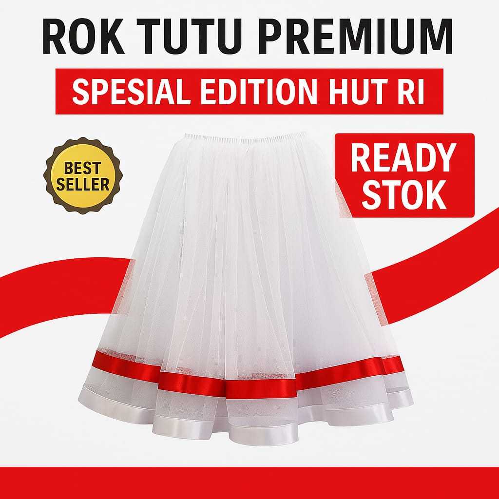 Jual Rok Tutu Lis Pita Merah Putih Special Hari Kemerdekaan Indonesia ...