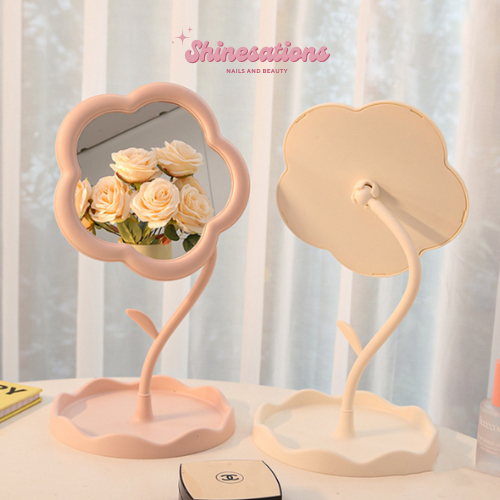 Jual Cermin Bunga Makeup Rias Standing Mirror Kaca Estetik TL014 ...
