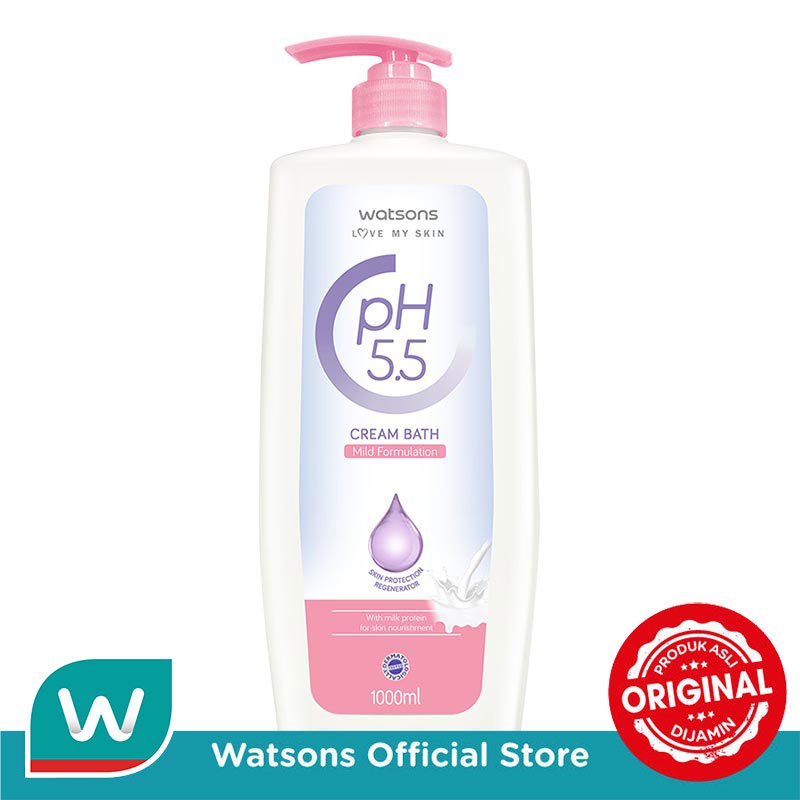 Jual Watsons pH5.5 Moisturising Cream Bath 1000ml | Shopee Indonesia