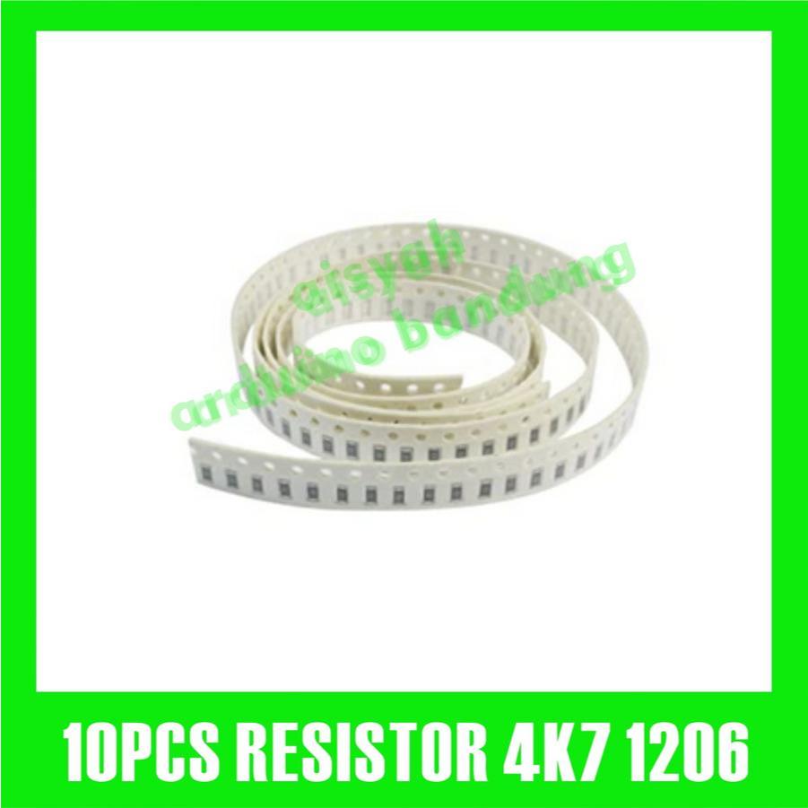 Jual 10pcs resistor 4K7 ohm 1206 smd chip 4K7 4700 ohm tolerance 1% 1 ...