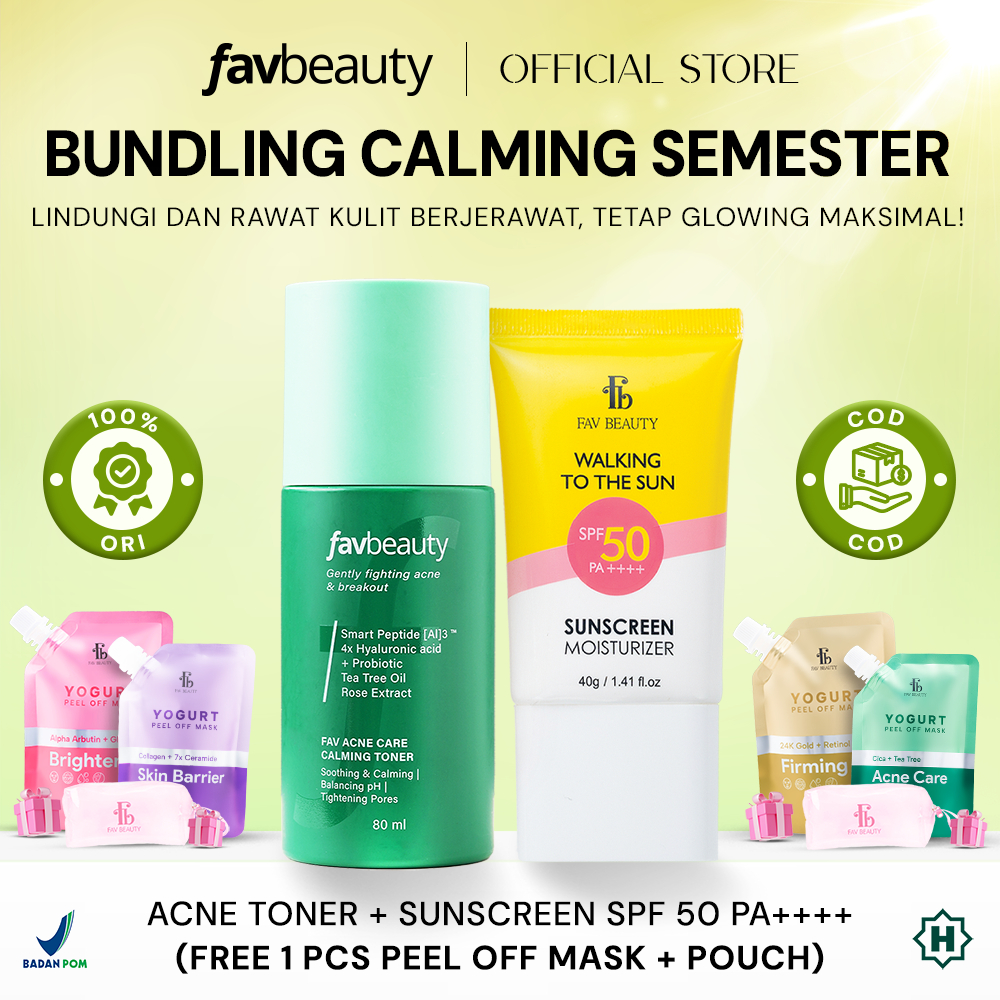 Jual FAV Beauty Bundling Calming Semester | Sunscreen Moisturizer SPF ...