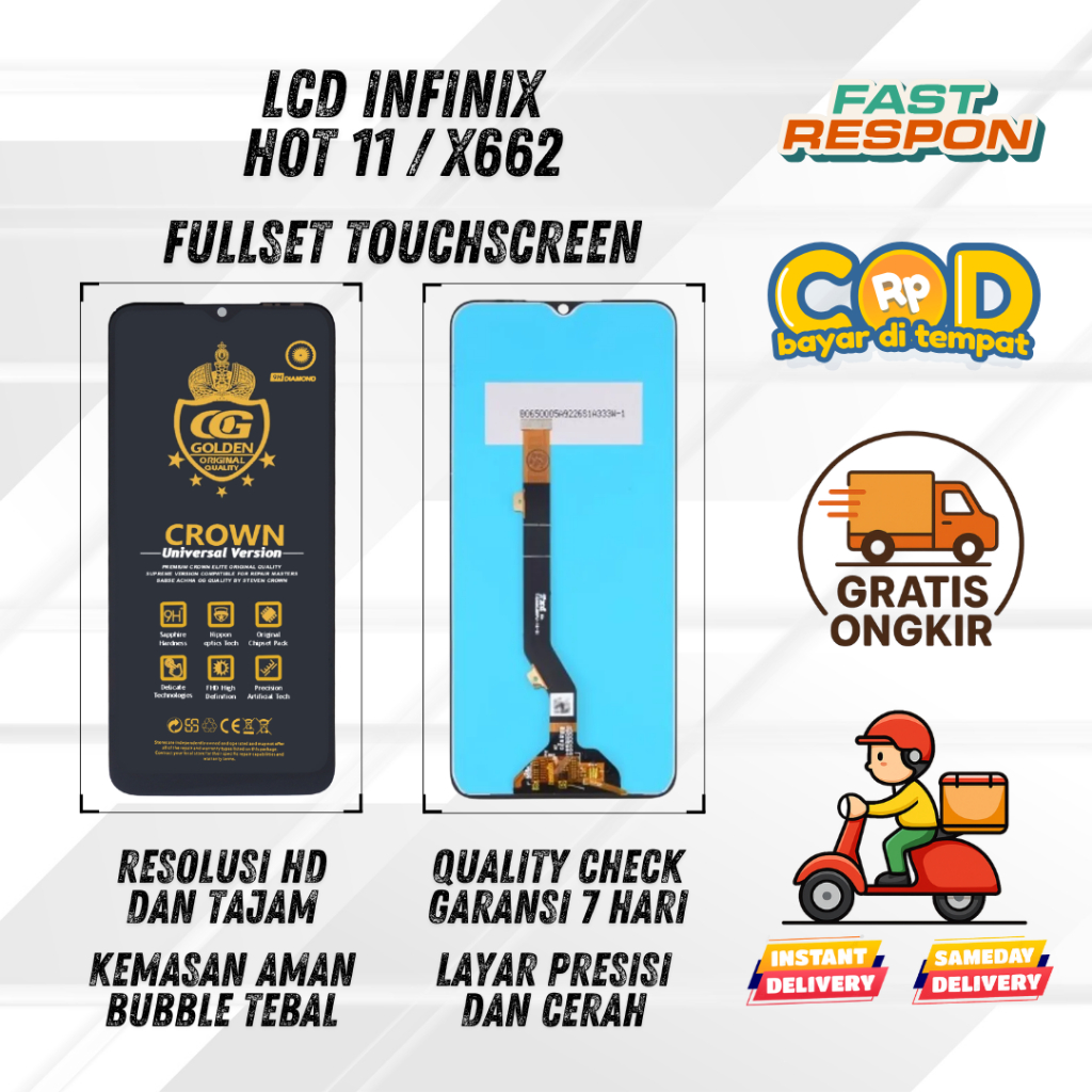 Jual LCD INFINIX HOT 11 / X662 FULLSET TOUCHSCREEN COMPLETE | Shopee ...