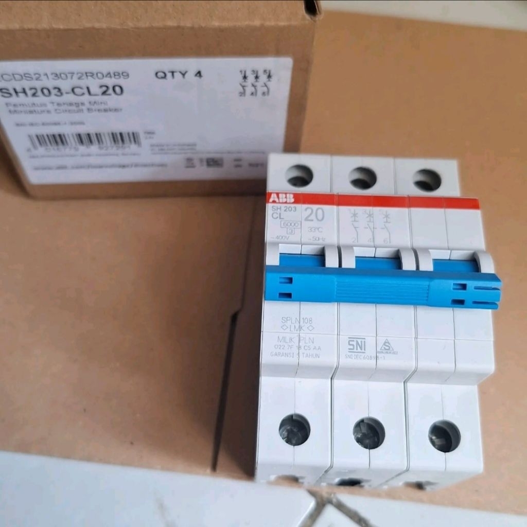 Jual MCB ABB SH203-CL20 3 PHASE 20A STANDAR PLN | Shopee Indonesia