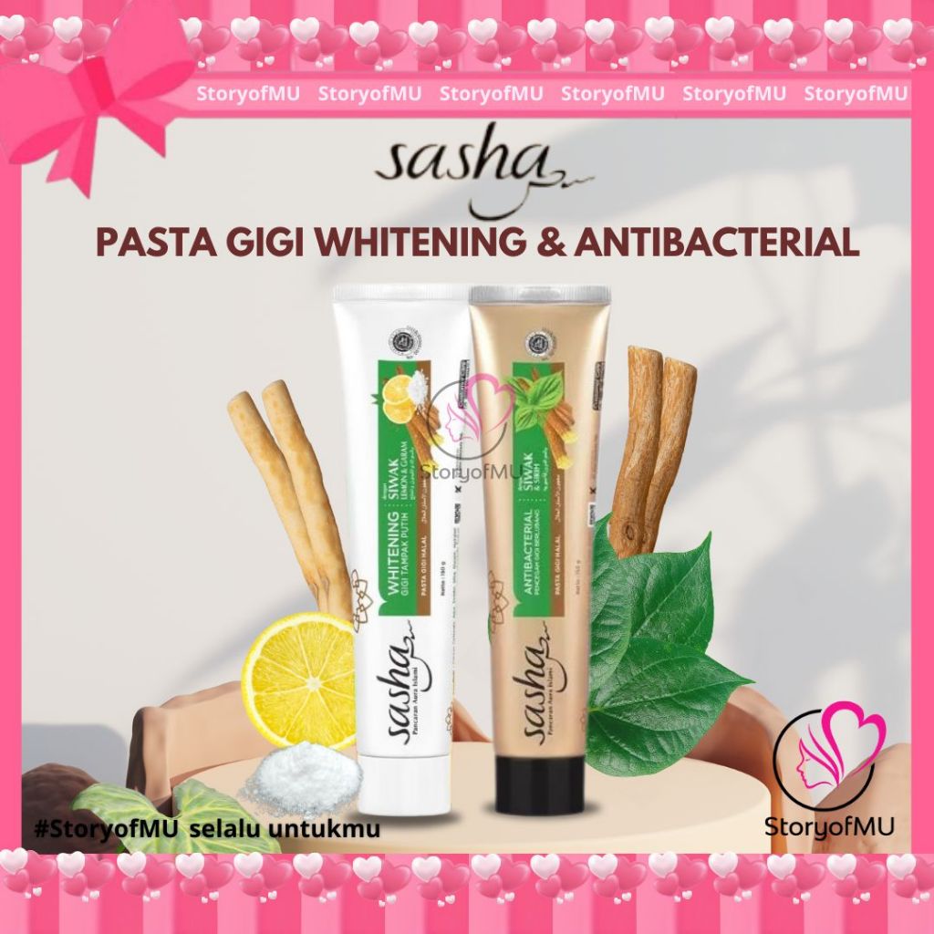 Jual ️ StoryofMU ️ SASHA Tooth Paste Pasta Gigi Whitening | Anti ...