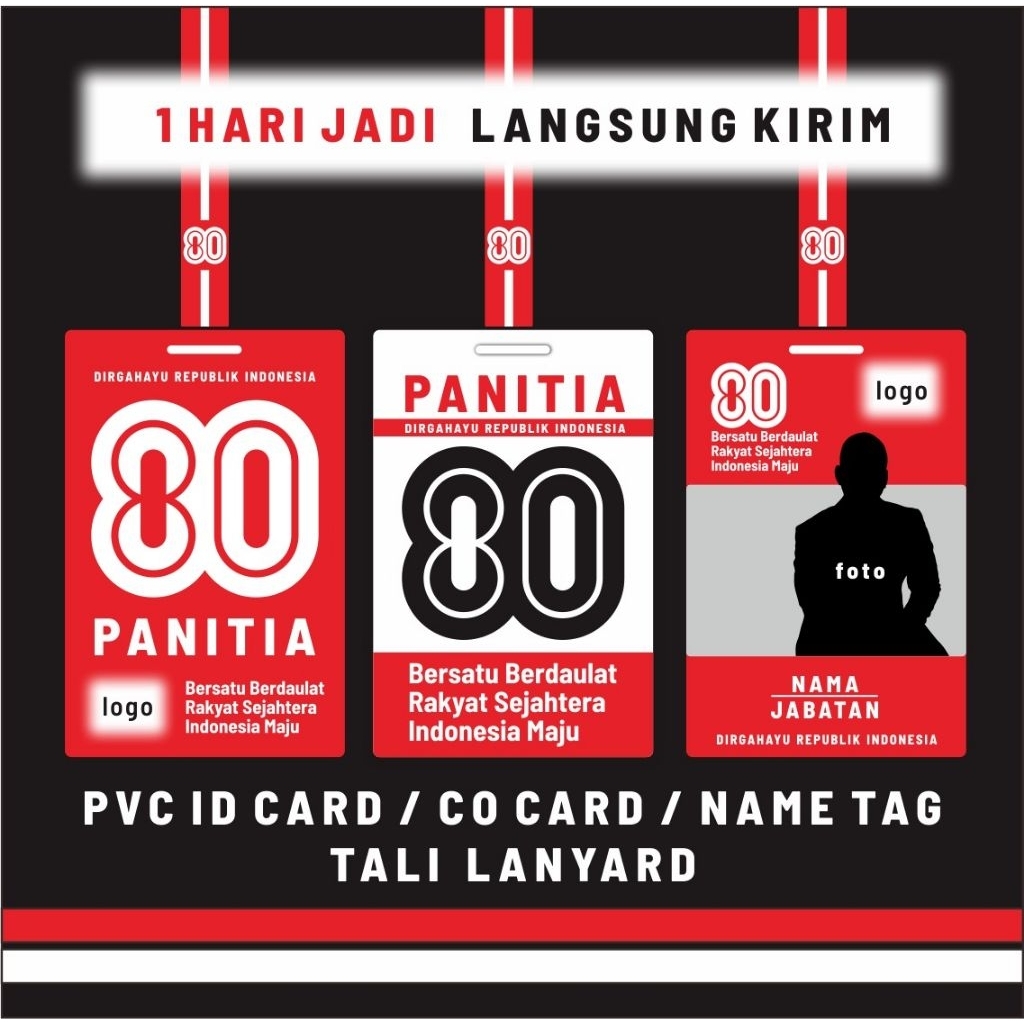 Jual ID CARD NAME TAG & LANYARD GANTUNGAN TALI ID PANITIA KEGIATAN ...