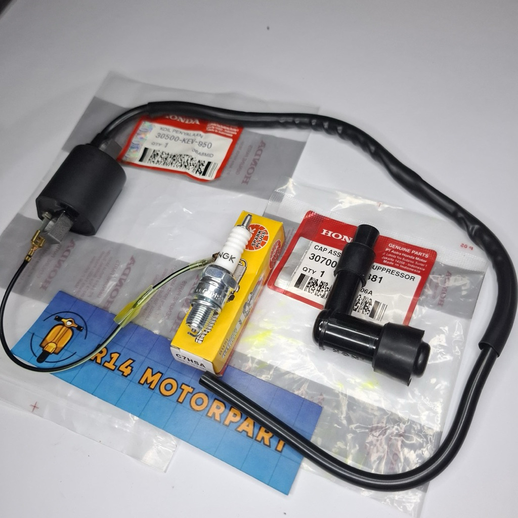 Jual PAKET PENGAPIAN 3 ITEM KOIL + TUTUP BUSI + BUSI C7HSA SUPRA FIT ...