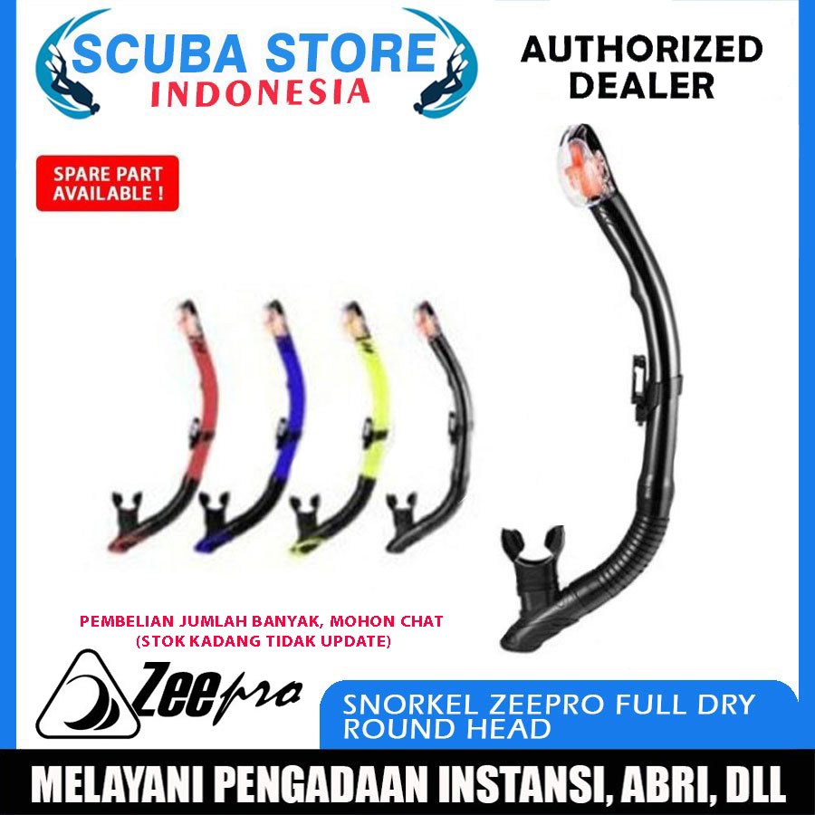 Jual Snorkel Zeepro Round Head Full Dry Tube Pipa Selang Pernafasan ...