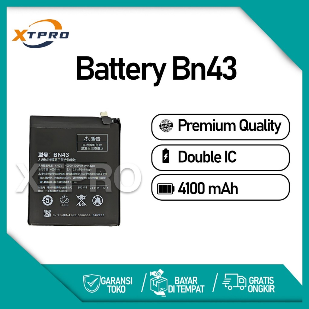 Jual Battery Hp BN43 Baterai Compatible With Redmi Note 4 Note 4x BN43 High Quality Battery 2IC ...