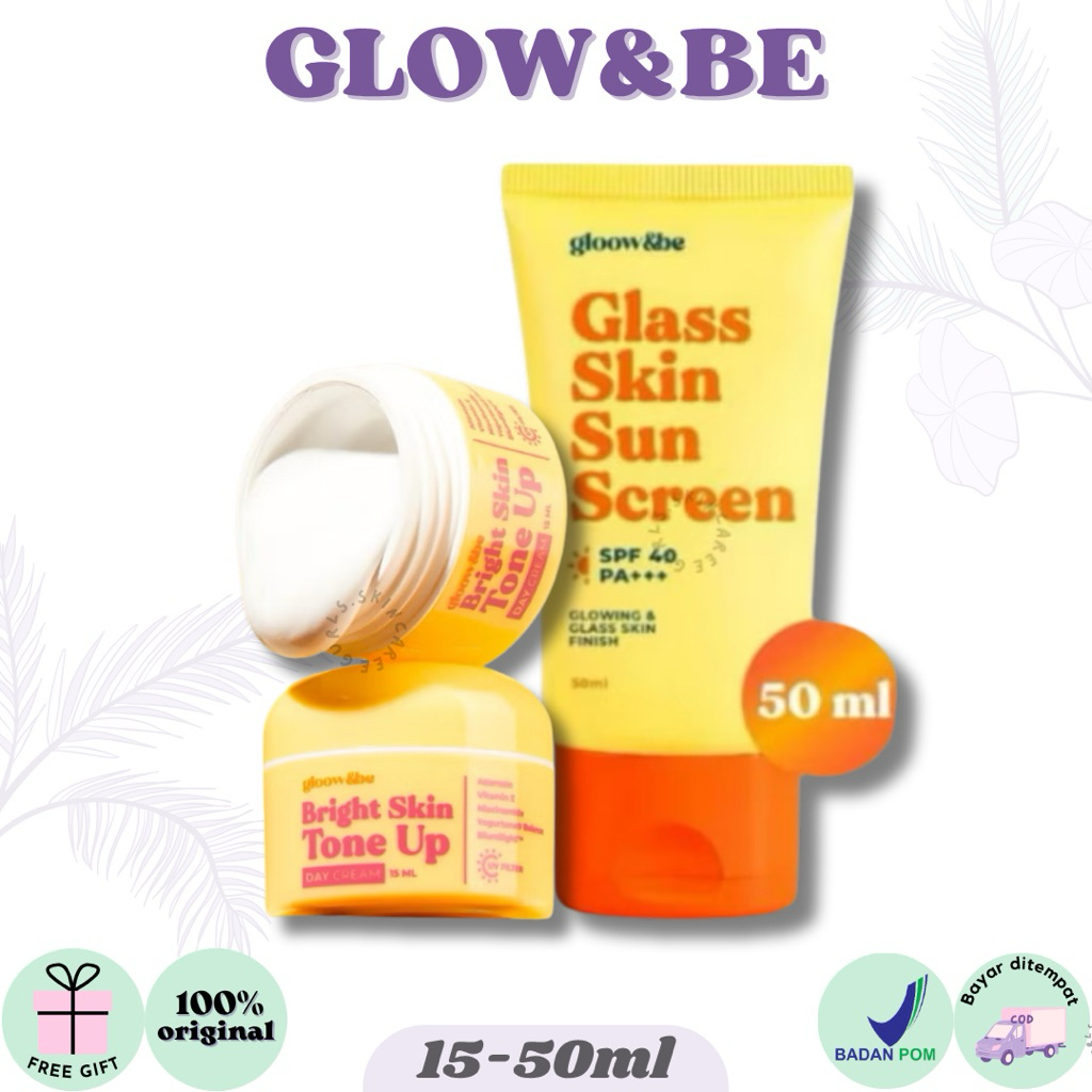 Jual Gloow&be Glass Skin Sunscreen SPF40 PA+++ | GLOW&be tone up day ...