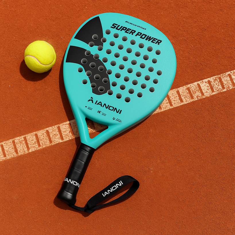 Jual Padel Racket Beginner Intermediate 3D Surface Raket Biru Ianoni ...