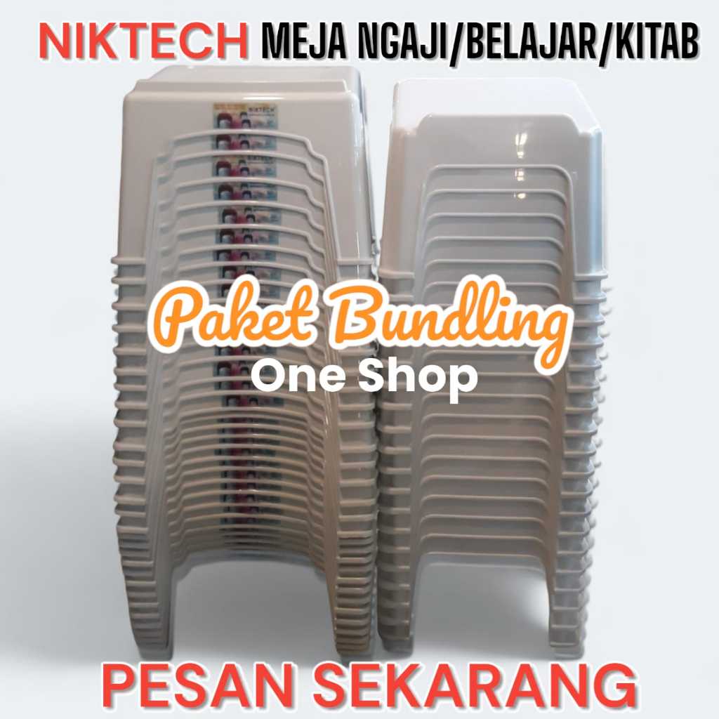 Jual NIKTECH Bundle Meja Ngaji Plastik PUTIH-NTH/Lekar/Meja model ...