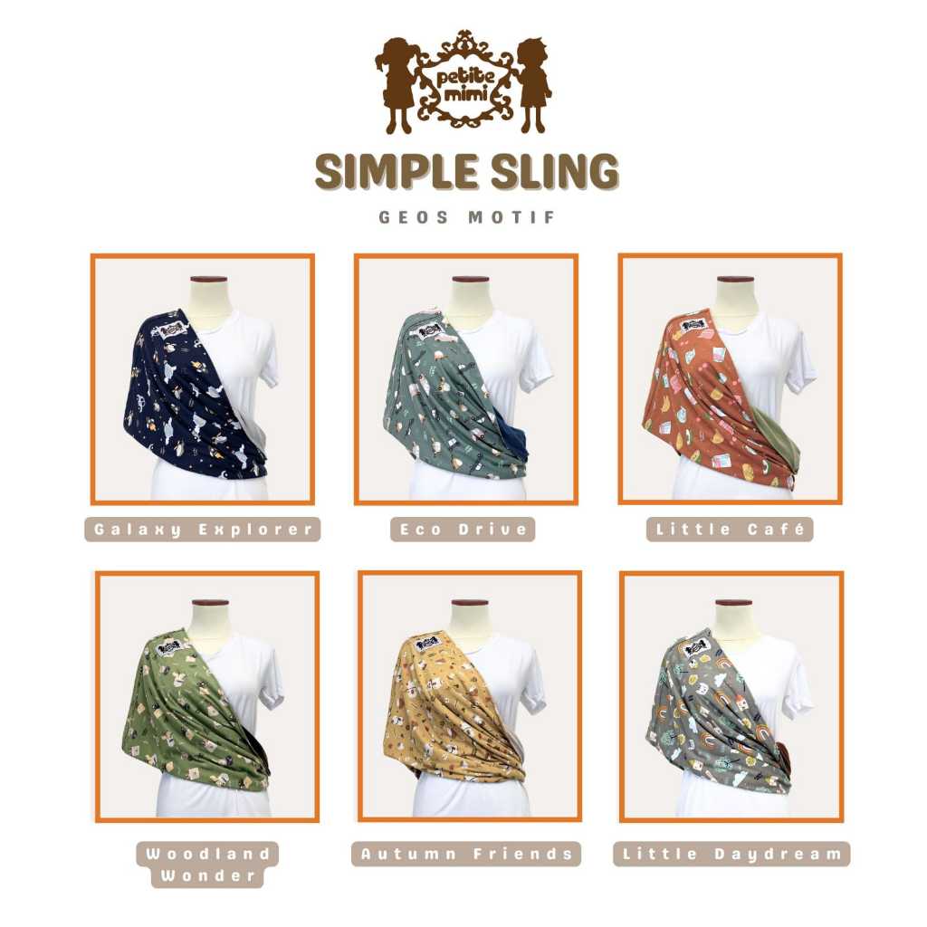 Jual Gendongan kaos simple sling petite mimi motif | Shopee Indonesia