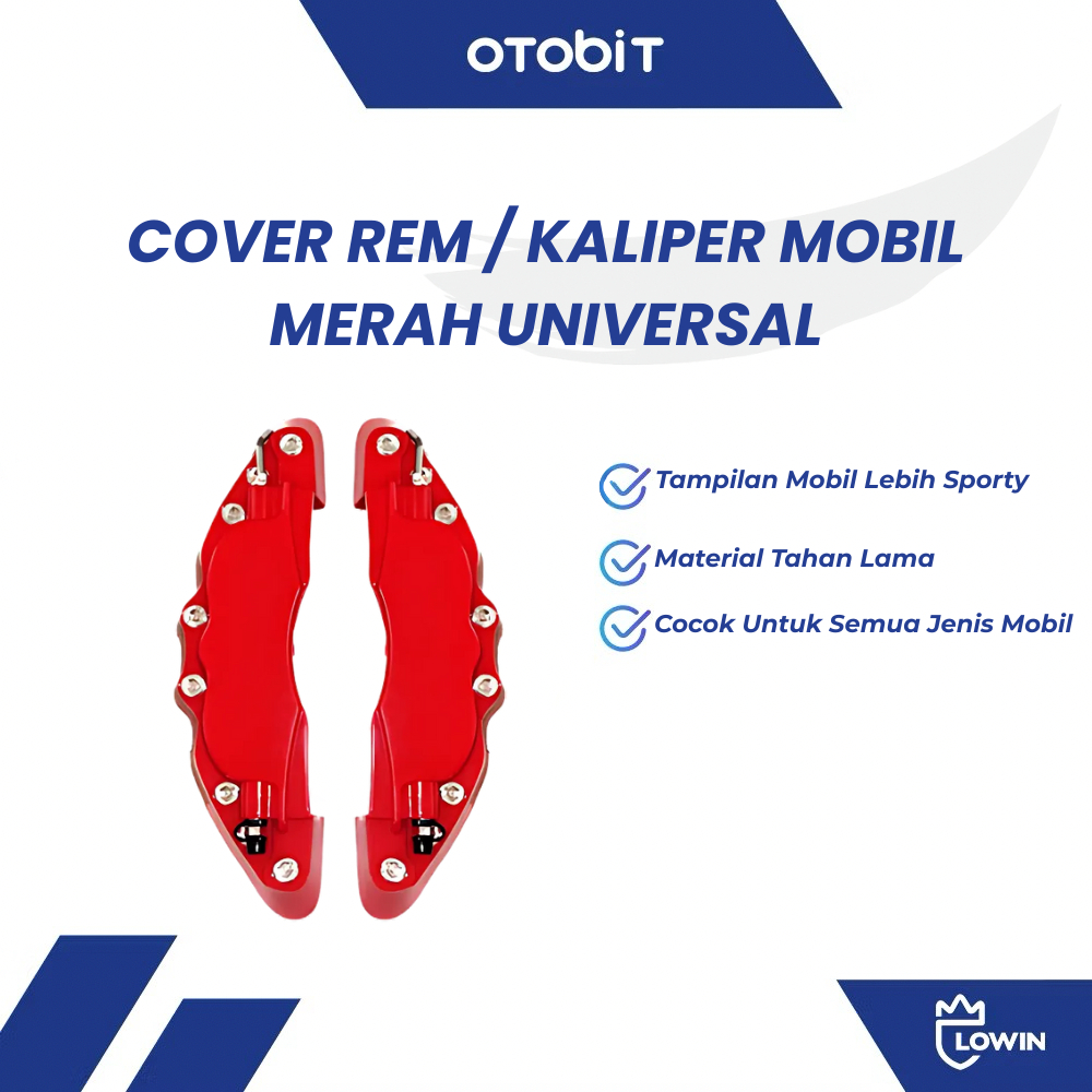 Jual Brake Cover Mobil / Cover Kaliper Rem Mobil Universal Warna Merah Medium Kecil 2 Pcs ...