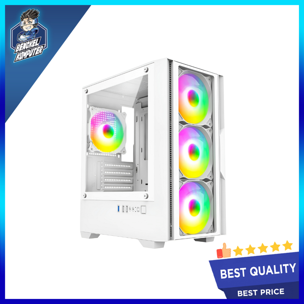 Jual CASING PC NYK NEMESIS FC2 NEIRO WHITE INCLUDE 3 FAN RGB | Shopee ...